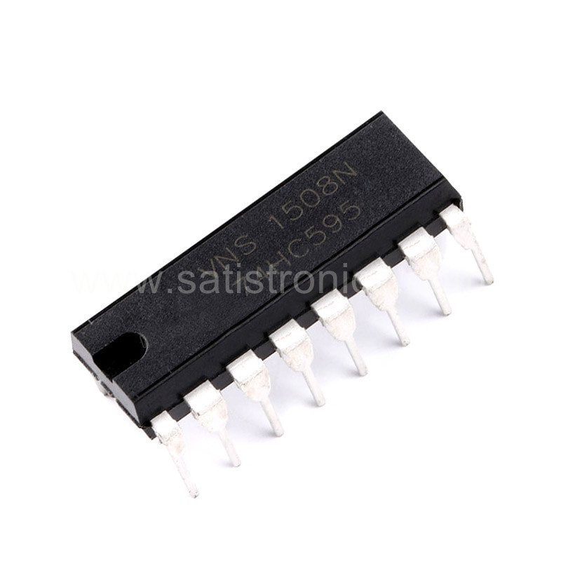 74HC595 8-Bit Shift Register DIP-16 lot(10 pcs) | Satistronics